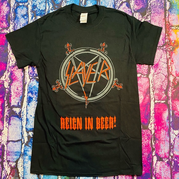Gildan | Shirts | Slayer Reign In Beer Dated 26 Size Small | Poshmark